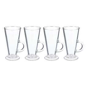 Stylish Coffee Time Glass Mug Set 4 Piece | Shop Today. Get it Tomorrow ...