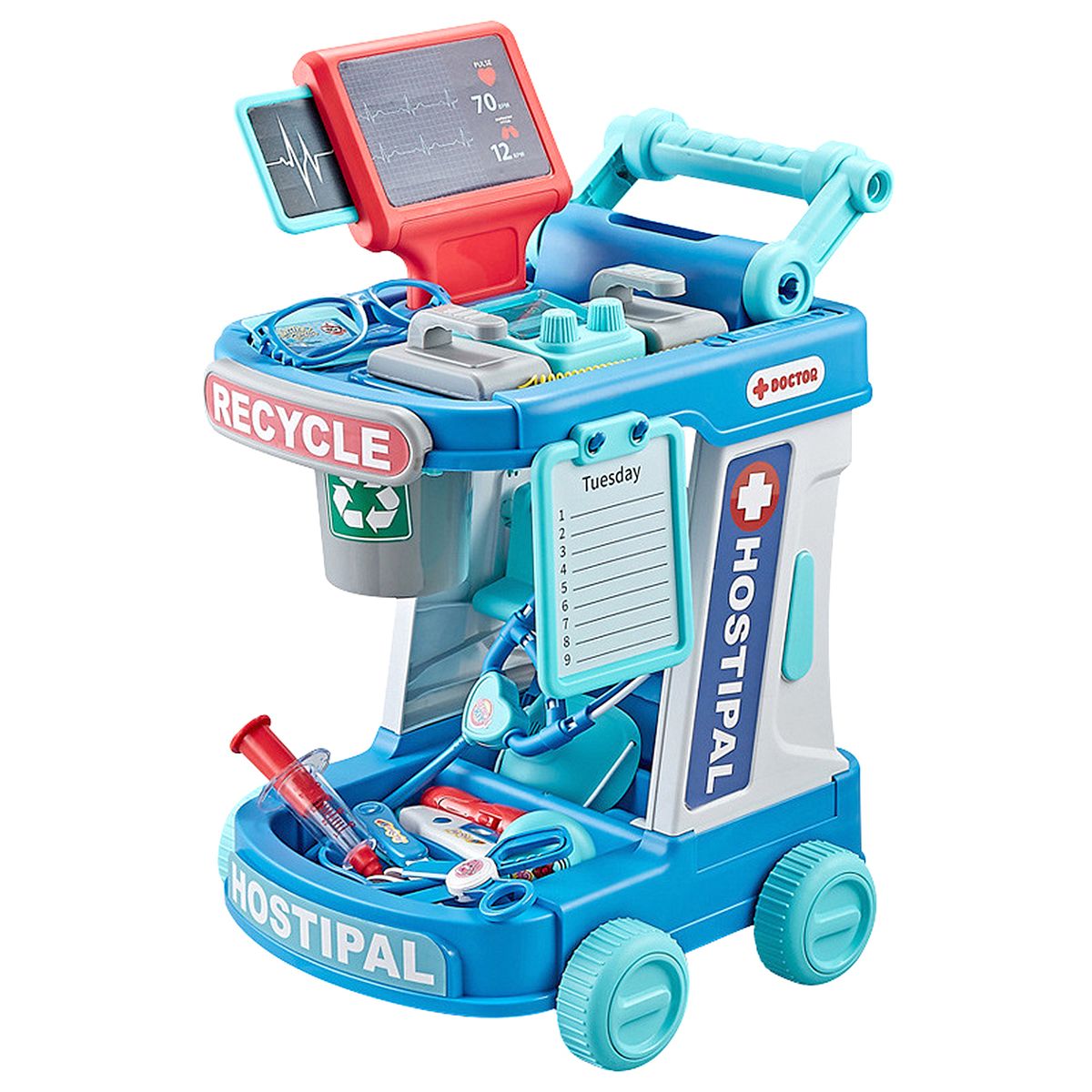 Doctor Kit For Kids Pretend Doctor Playset For Toddlers With Cart