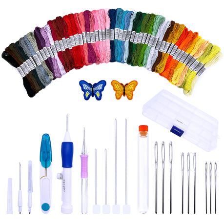 Magic Embroidery Pen Kit Set with Punch Needle Sewing Tool Daily Sale Shop