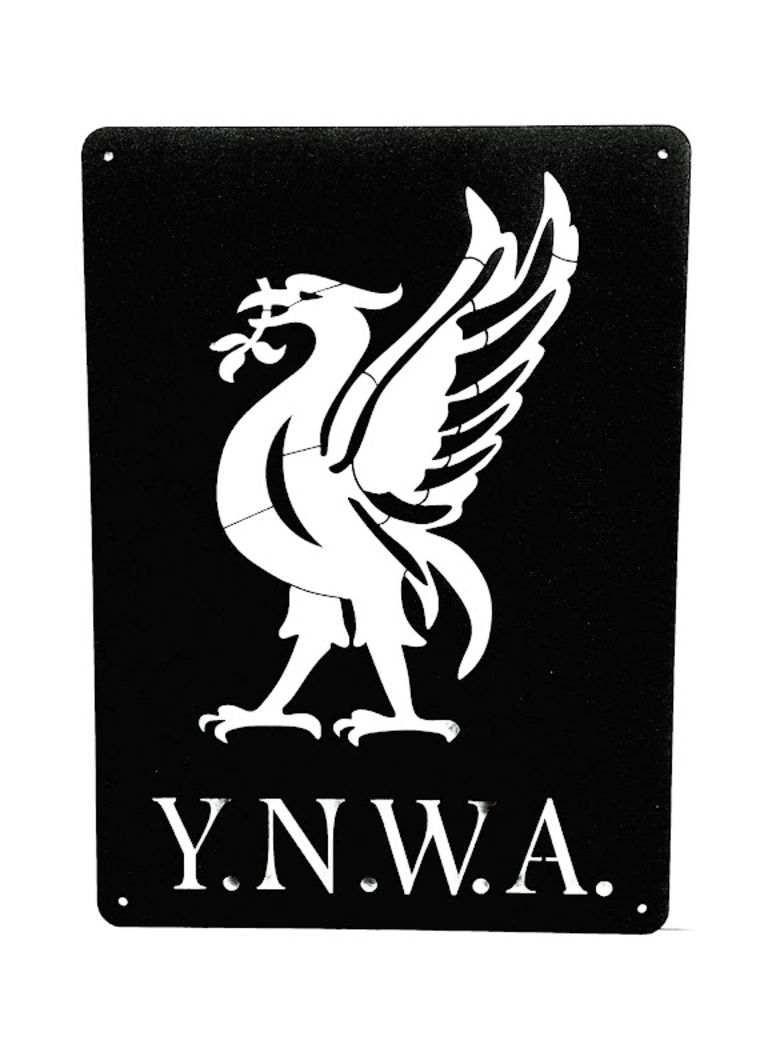 Liverbird YNWA Small Mounted Steel Wall Art Black | Shop Today. Get it ...