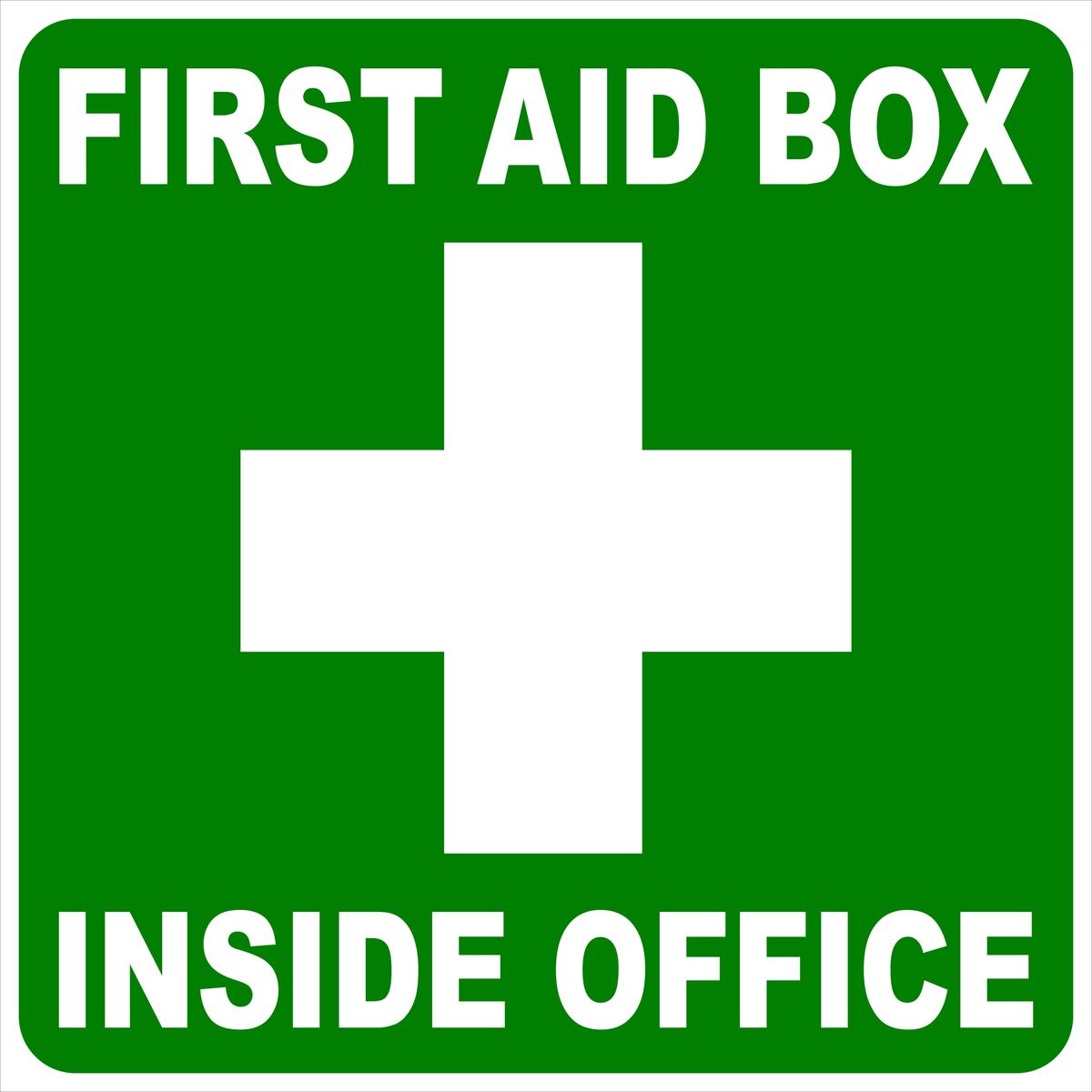 First Aid Box Inside Office Sign 29x29cm - 2 Pack | Shop Today. Get it ...