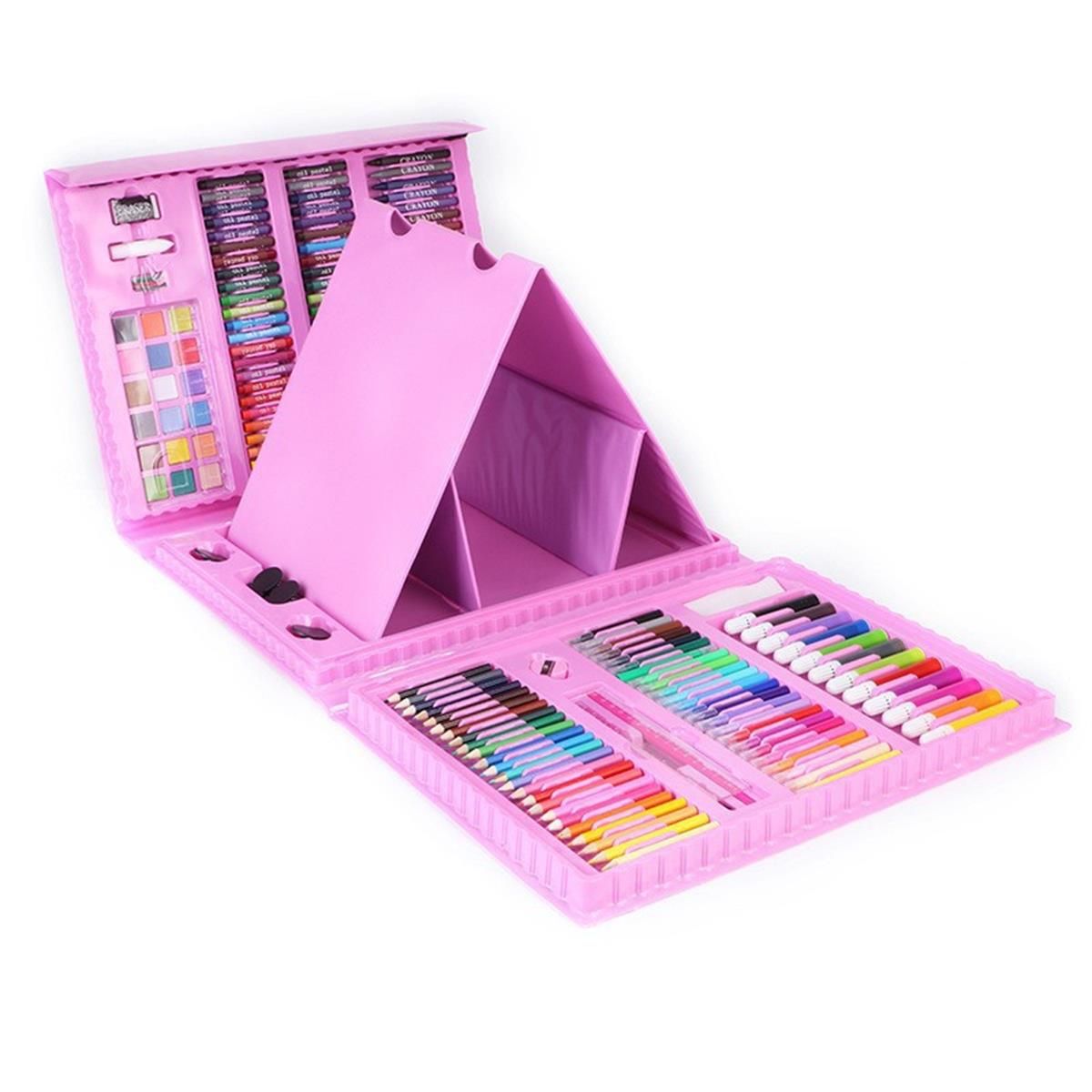 Art Set Coloring Kits Art Supplies Gift for Kids Girls Boys - Pink ...