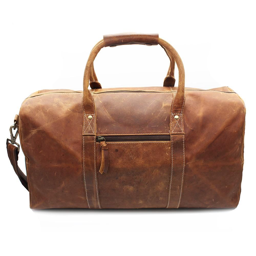 Minx Genuine Buffalo Leather Hunter Travel Duffel Bag | Shop Today. Get ...