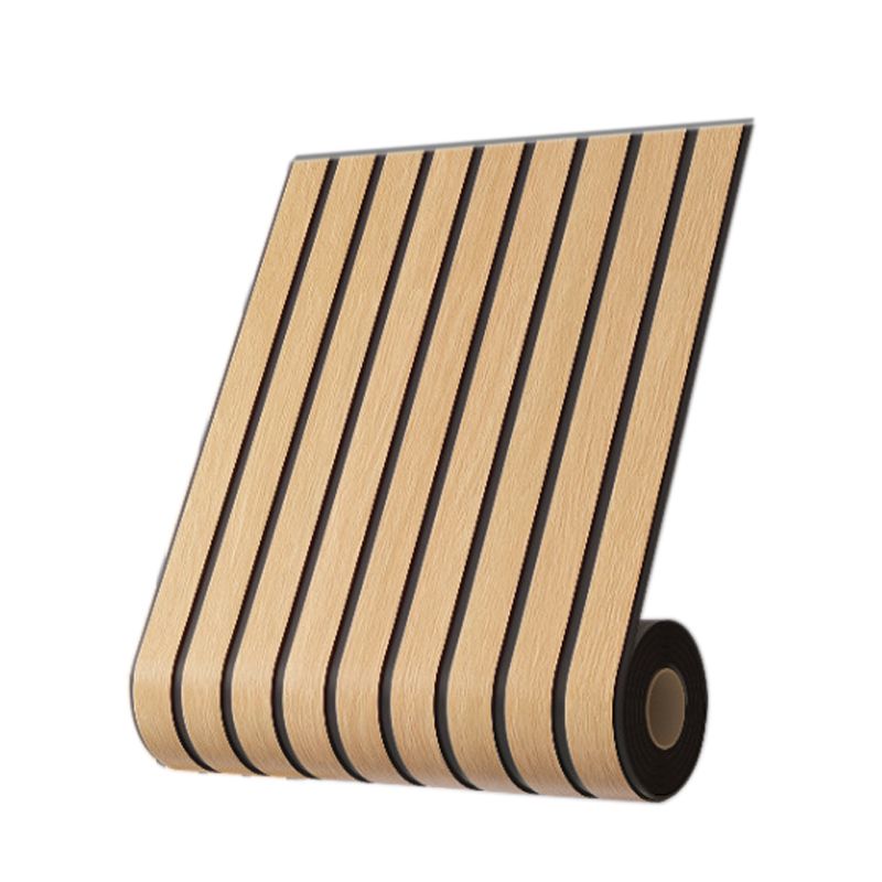 Acoustic Slat Wood Panel Self Adhesive Wallpaper 3D Fluted Ceiling ...