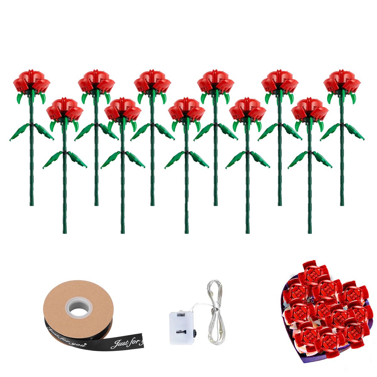 11 Pcs Roses Building Blocks Toy Kit | Shop Today. Get it Tomorrow ...