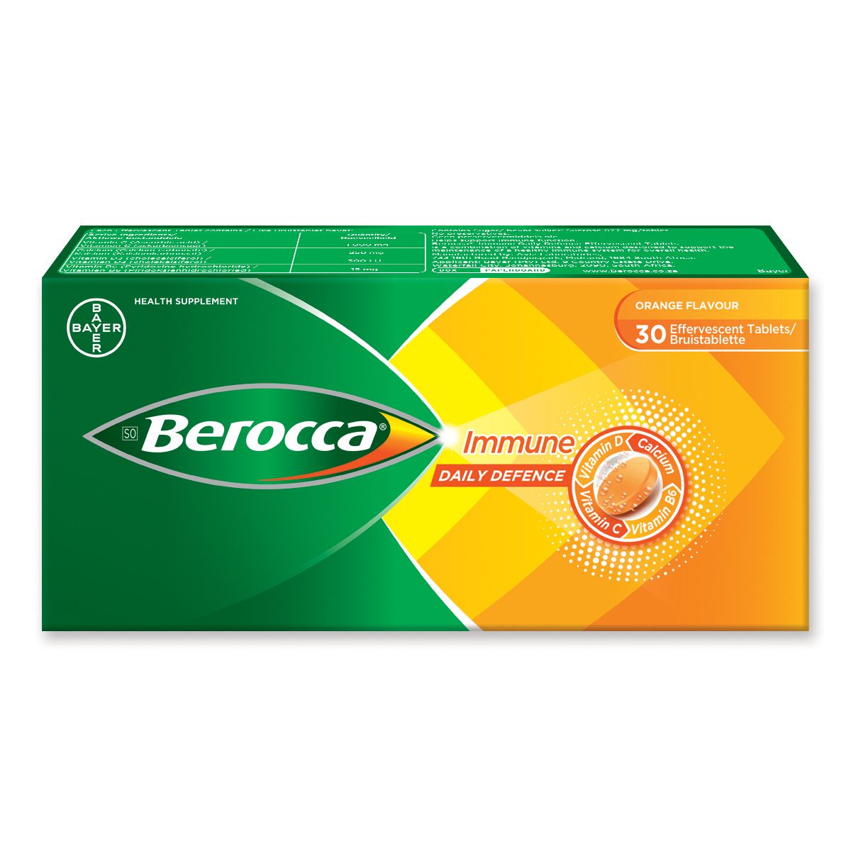 Berocca Immune Daily Defence Effervescent Tablets - 30 Tablets | Shop ...