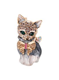 Dainty Rhinestone Cat Brooch Pin | Shop Today. Get it Tomorrow ...