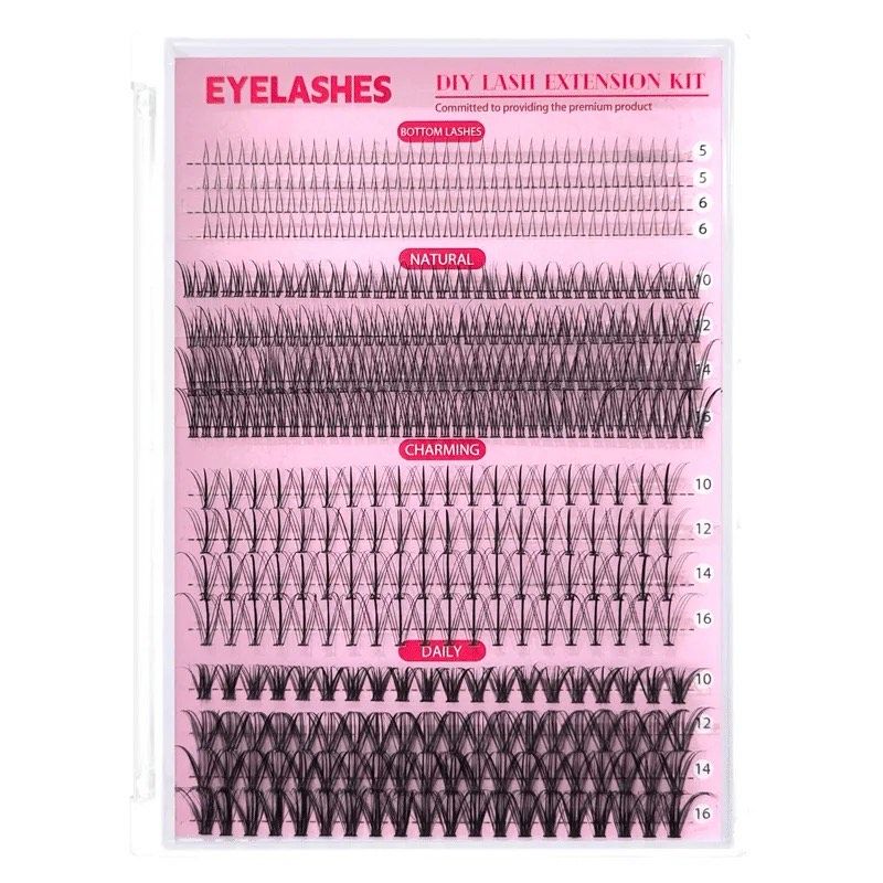 480 Piece Individual Lash Cluster Multi-Type Natural Look 4 Styles Lash ...