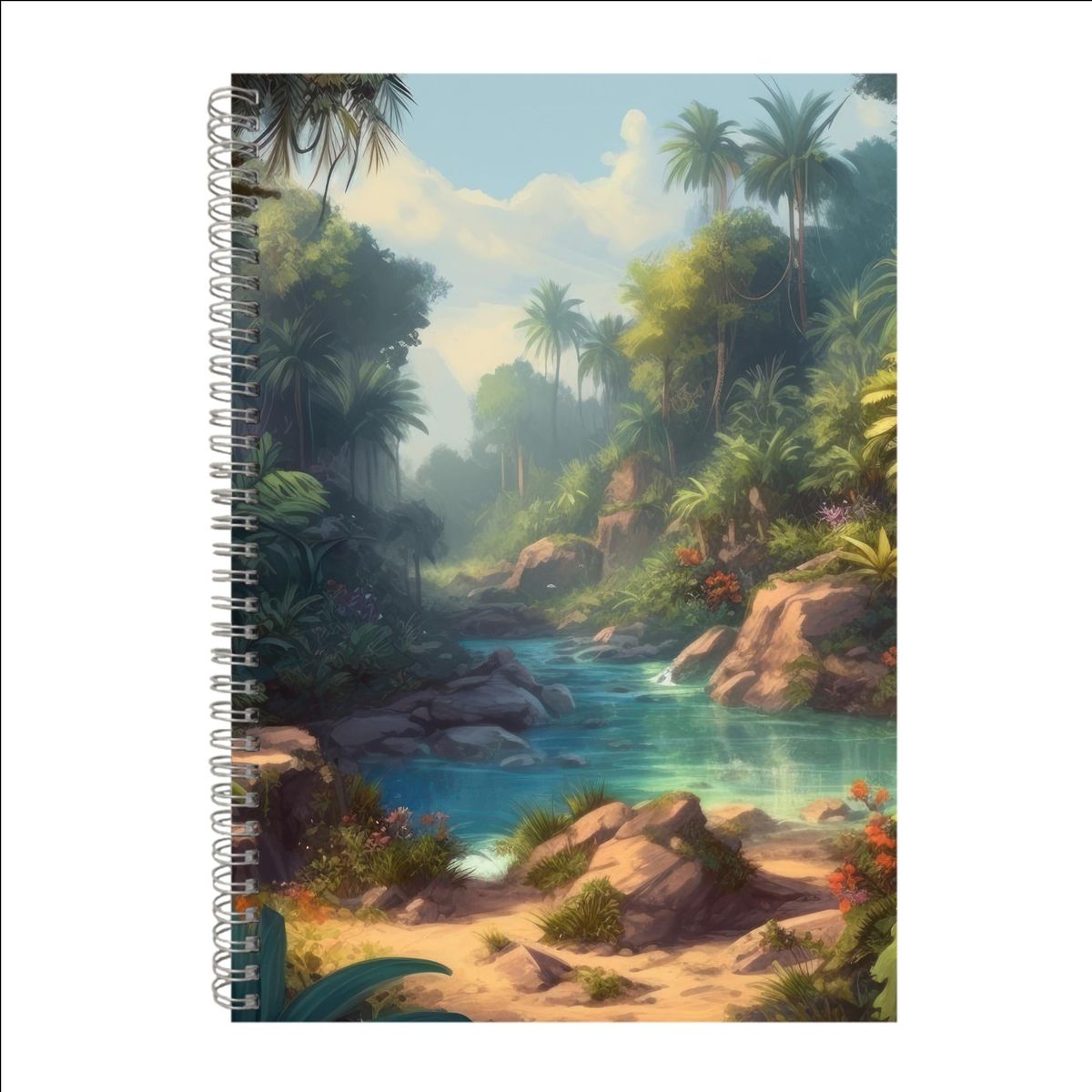 Water A4 Notebook lines Pad for Work Tropical Graphic Design Present ...
