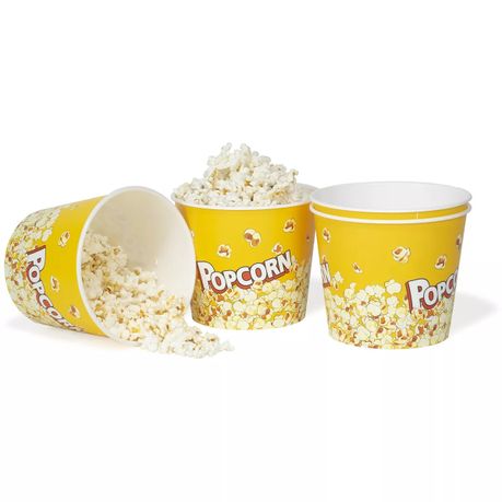 Large Plastic Popcorn Buckets Mini Reusable Plastic Party Pack Popcorn
