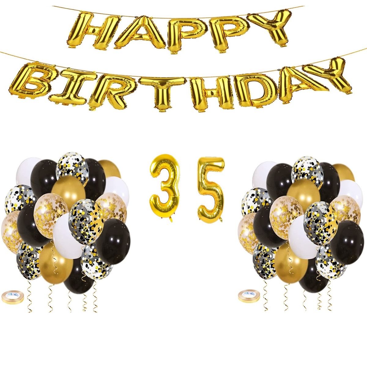 Gold Birthday Balloon Set 35 Years | Shop Today. Get it Tomorrow ...
