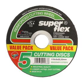 Superflex - Cutting Disc Multi Purpose 115mm 5Pack - 2 Pack | Shop ...