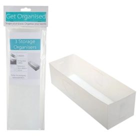 Get Organised - Storage Organiser - 30cm x 10cm x 7cm - 3 Pack | Shop ...