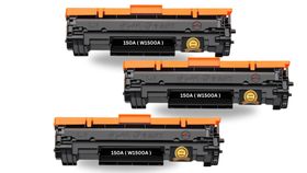 HP 150A/W1500A/150 Black Toner Cartridge-Compatible ( W1500A ) Set x 3 ...
