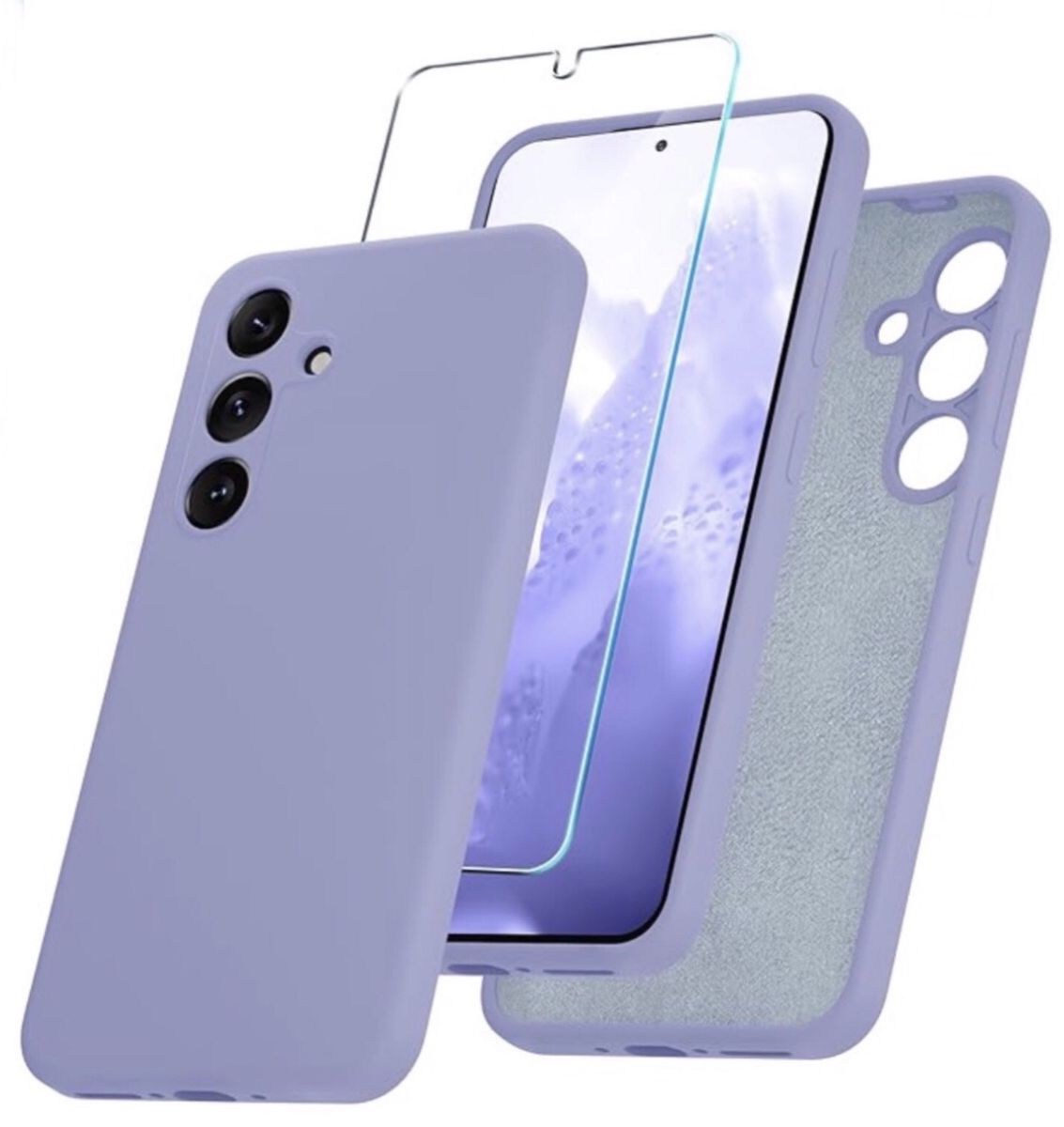 Cover For Samsung Galaxy A35 - Silicone Case with Screen Protector ...