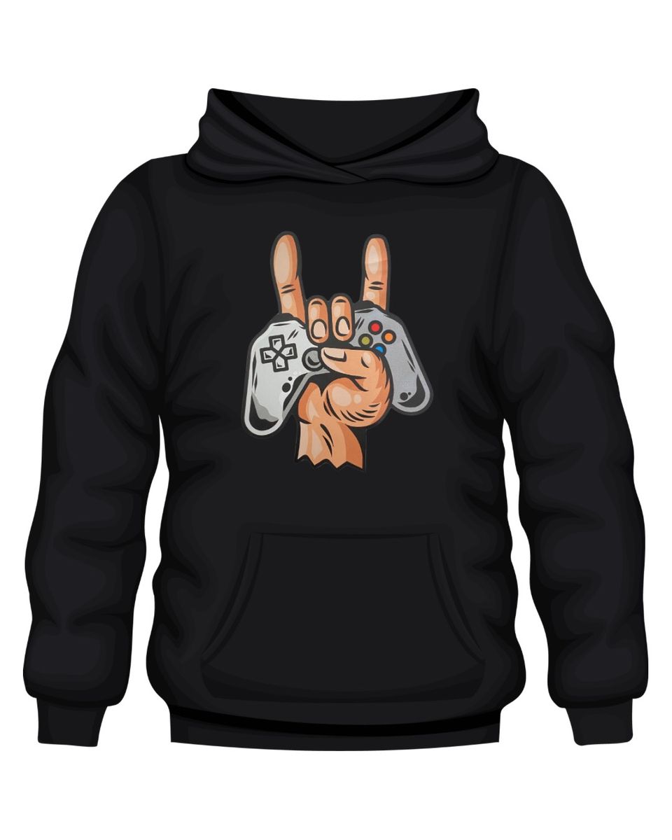 Black Hoodie - Printed - Game Controller | Shop Today. Get it Tomorrow ...