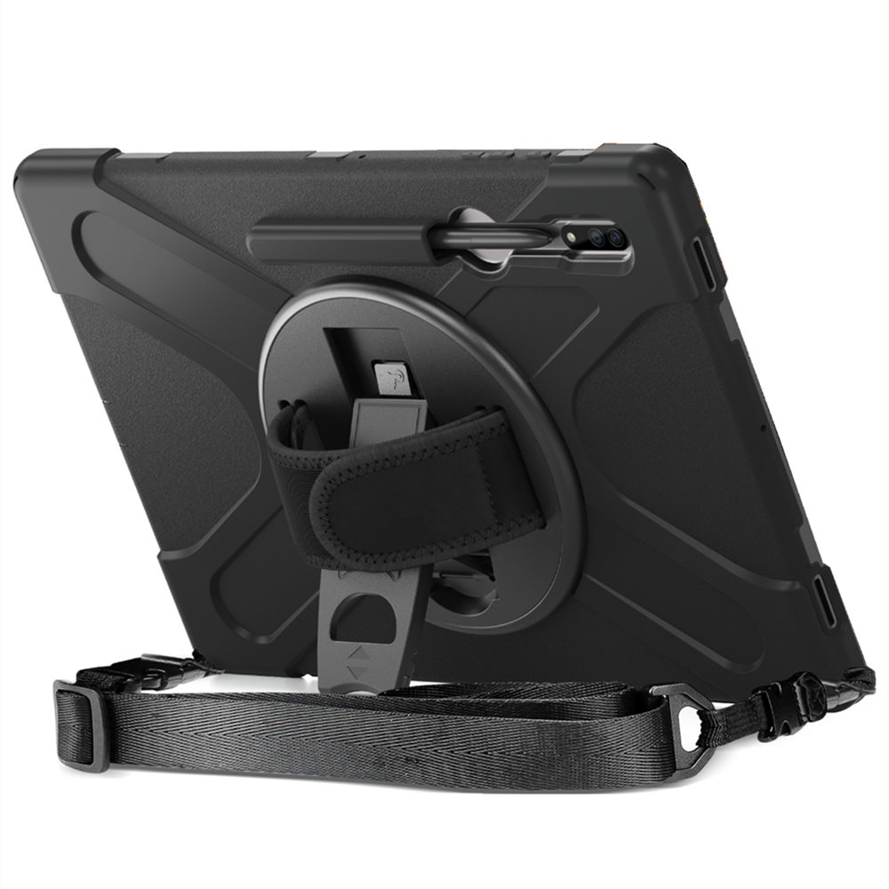 Heavy Duty Robot Case with Strap Kickstand For Samsung Tab S8 Ultra ...