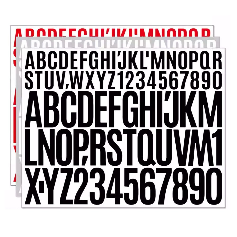 Craft DIY Self Adhesive Vinyl Waterproof Alphabet Number Stickers 3pcs ...