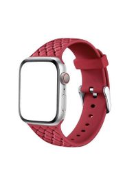 Silicon Weave Watch Strap 38/40mm for Apple iWatch - Red | Shop Today ...