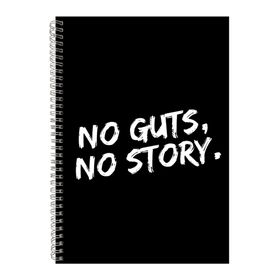 No guts A4 Notebook Spiral and Lined Motivational Saying Graphic ...