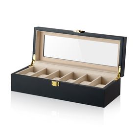 Baked Lacquer Leather Watch Display Box Storage Box - 6 slots | Shop ...