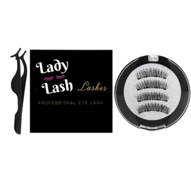 Lady Lash Soft & Fluffy 12mm Magnetic Eyelashes with 3 Magnets ...