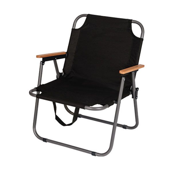 JS Foldable Outdoor Folding Chair Camping Chairs Garden Seating Black ...