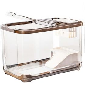 Aquarium 15L Fish Tank Small Fish Tank Starter Kit with Climbing Frame ...