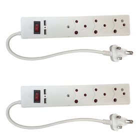 3Ways+2USB Multiplug With Sockets 16A/250V/Max 3500W Pack of 2 | Shop ...