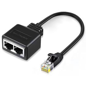 Ethernet Splitter 1 to 2 RJ45 Connector Network Internet Extension ...