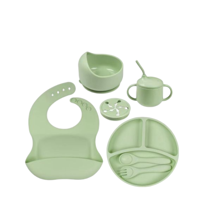 Silicone Bibs MAXTIL 8 Pcs Baby LED Weaning Supplies, Silicone Baby ...