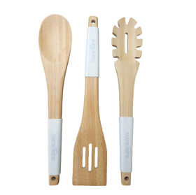 HDS - TMH White 3 Piece Bamboo Kitchen Utensils | Shop Today. Get it ...