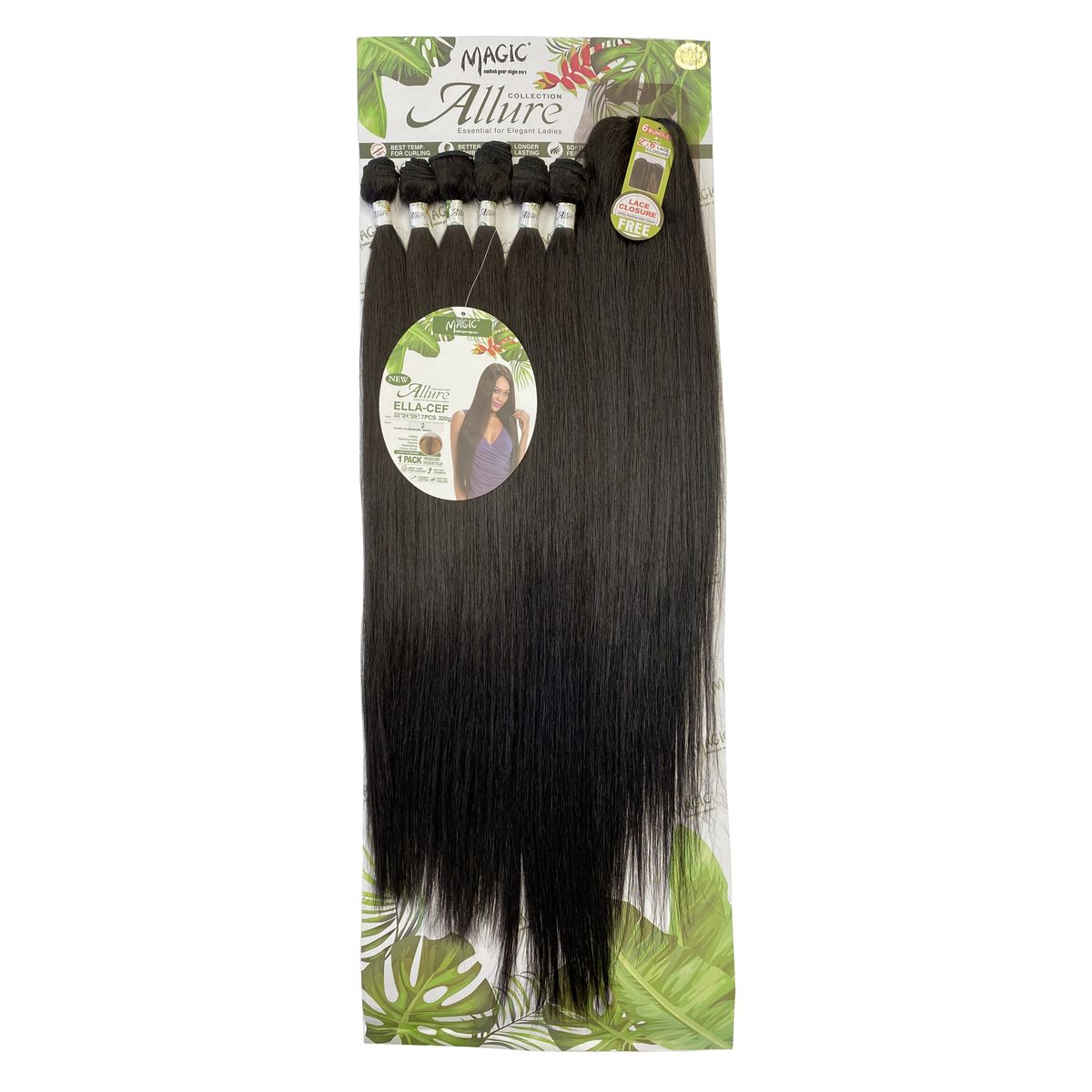 Hair Extensions Magic 6 Bundles With Closure Allure Ella 320g | Shop ...