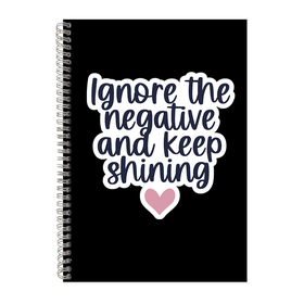 Keep Shining Motivational A4 Notebook for Women Graphic Present for ...