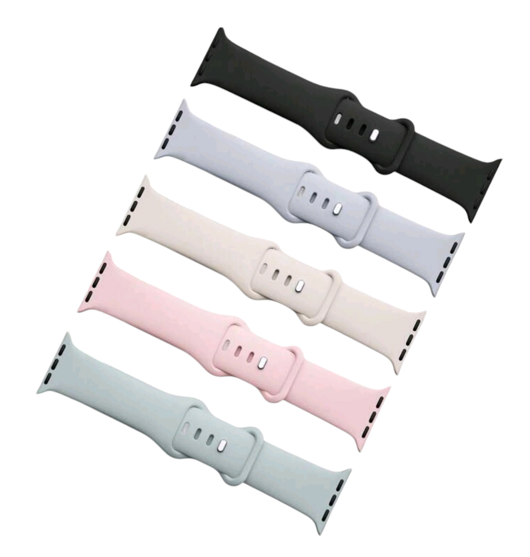 5 Silicone Smart Watch Strap Compatible with Watch Model 42 /44/45/S10 ...