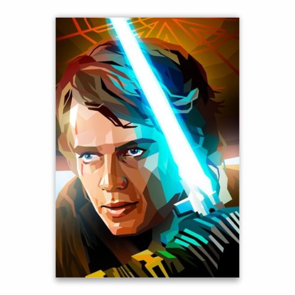 Anakin Skywalker Blue Lightsaber Poster - A1 | Shop Today. Get it ...