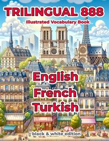Trilingual 888 English French Turkish Illustrated Vocabulary Book: Help ...