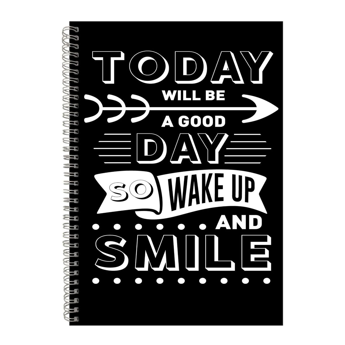 Good day A4 Notebook Spiral and Lined Workout Quote Graphic Notepad ...