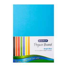 Marlin -10 A4 Project Boards 160gsm - Bright Blue (Pack Of 10) | Shop ...
