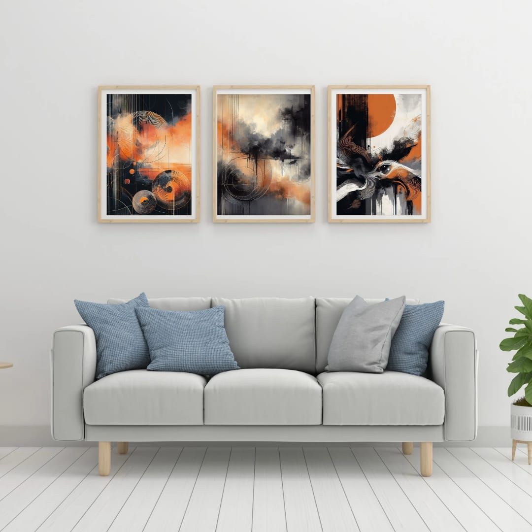 Different:Orabge Abstract Wall art | Shop Today. Get it Tomorrow ...