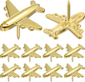 24pcs Metal Airplane Shaped Push Pins Small Thumbtacks for Bulletin ...