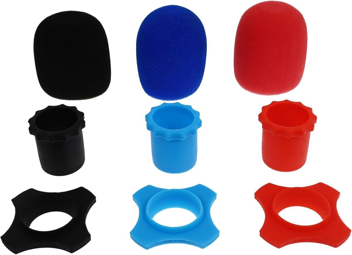 Assorted Color Sponge Microphone Covers Wind & Vibration Protection for ...