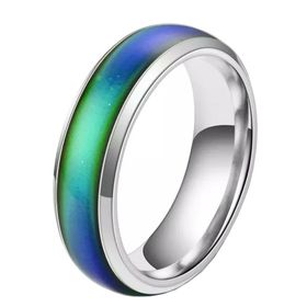 Colour Changing Stainless Steel Mood Temperature Ring | Shop Today. Get ...