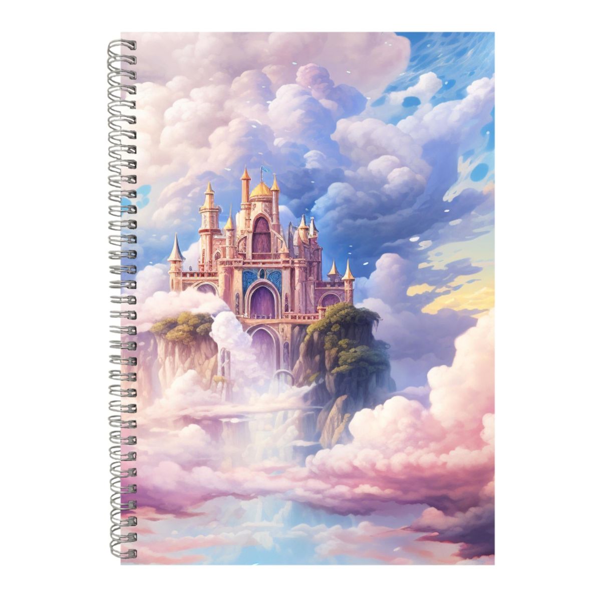 Pink Castle A4 Notebook Spiral Lined Fantasy Books Graphic Notepad Gift ...