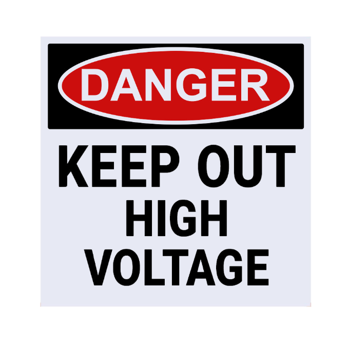 Danger High Voltage Safety Sign ABS Sign Board - Workplace Safety ...