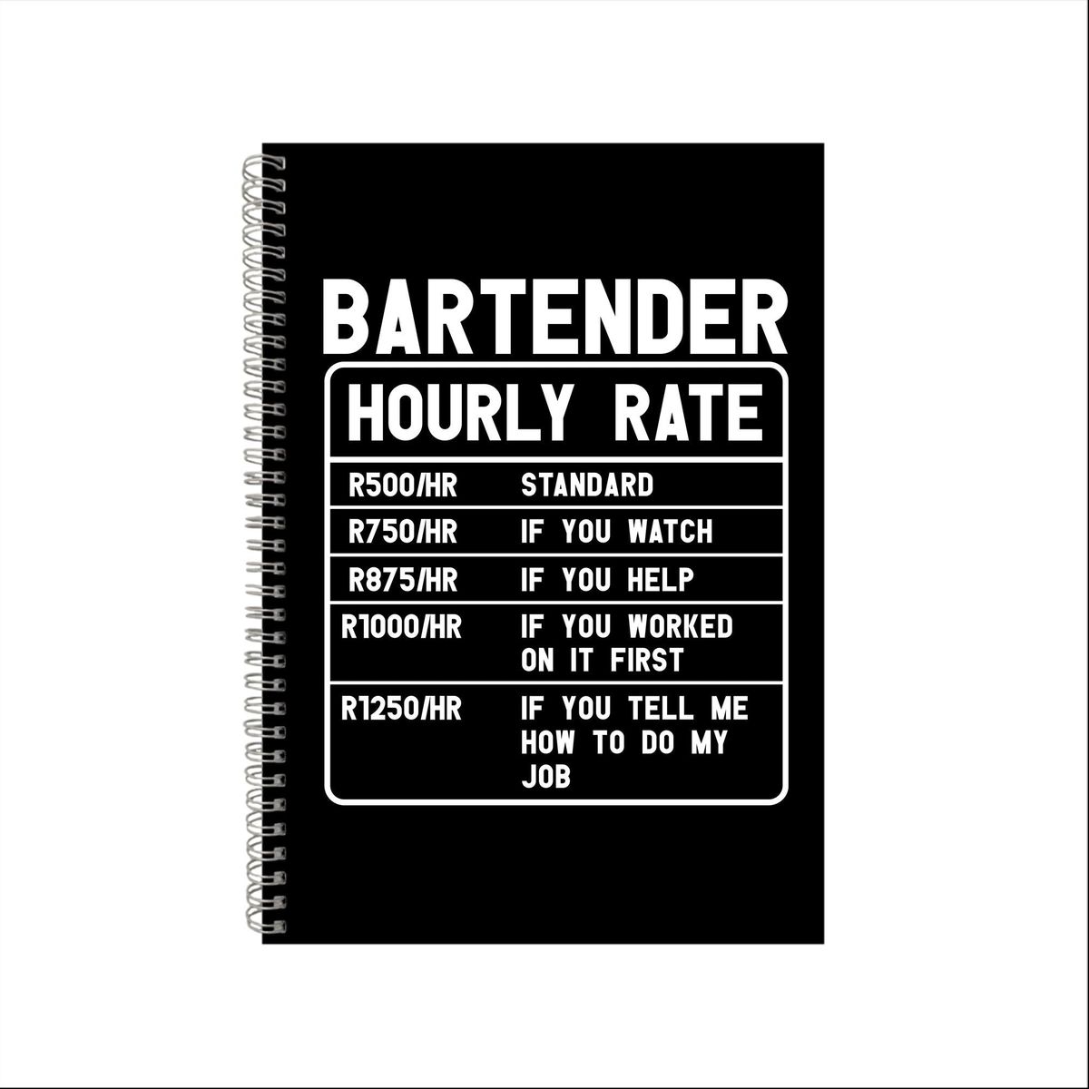 Bartender Notebook, Barkeeping Gift Idea A4 Notepad 06 | Shop Today ...