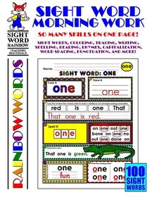Sight Word Morning Work | Buy Online in South Africa | takealot.com
