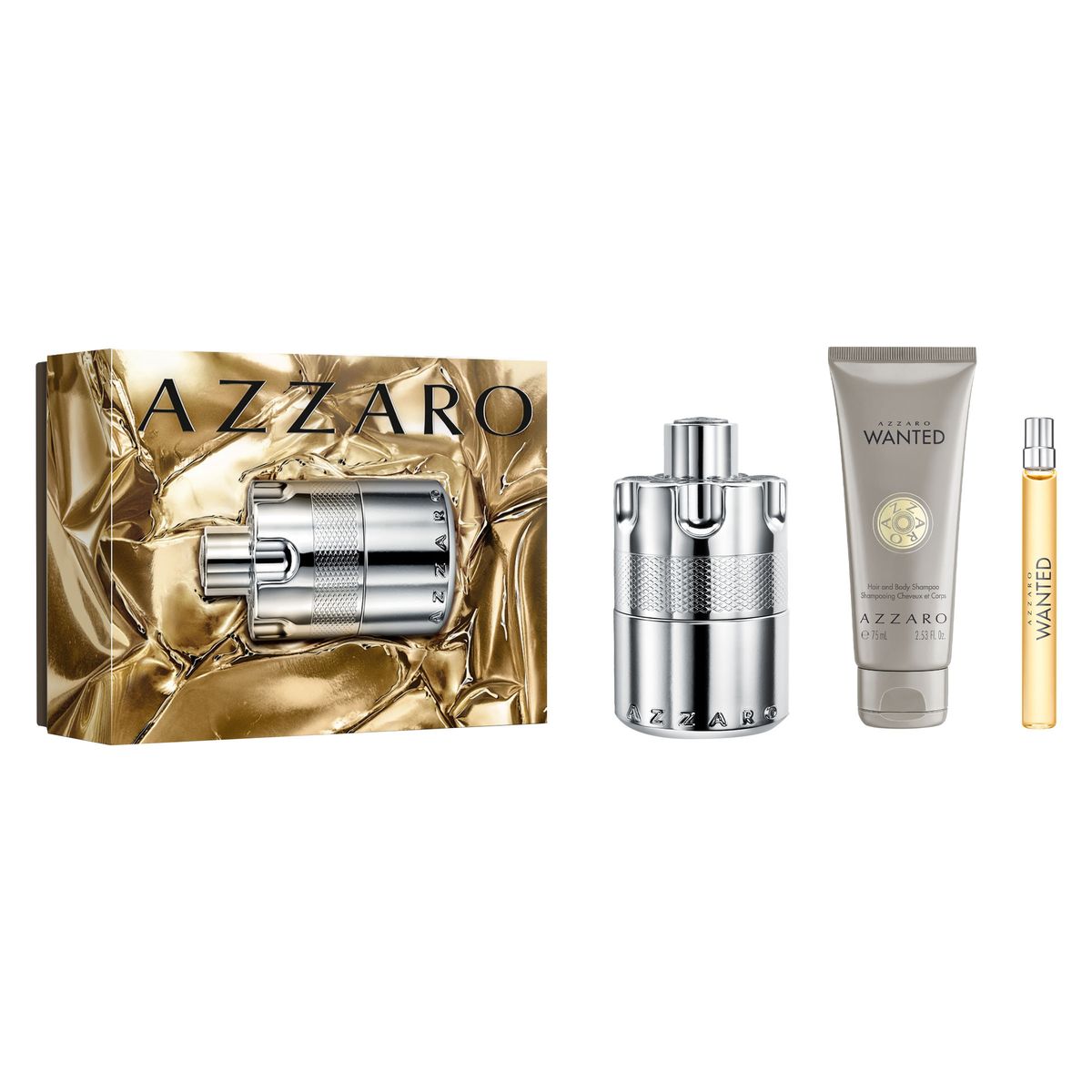 Azzaro Wanted Eau de Parfum, Long Lasting Fragrance, 3-Piece Gift Set ...