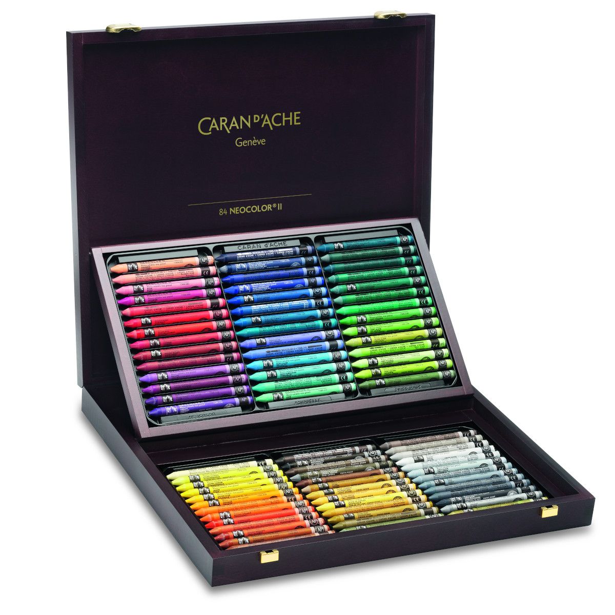 Caran D'Ache Neocolor II Aquarelle pastels, 84 set in wooden box | Shop ...