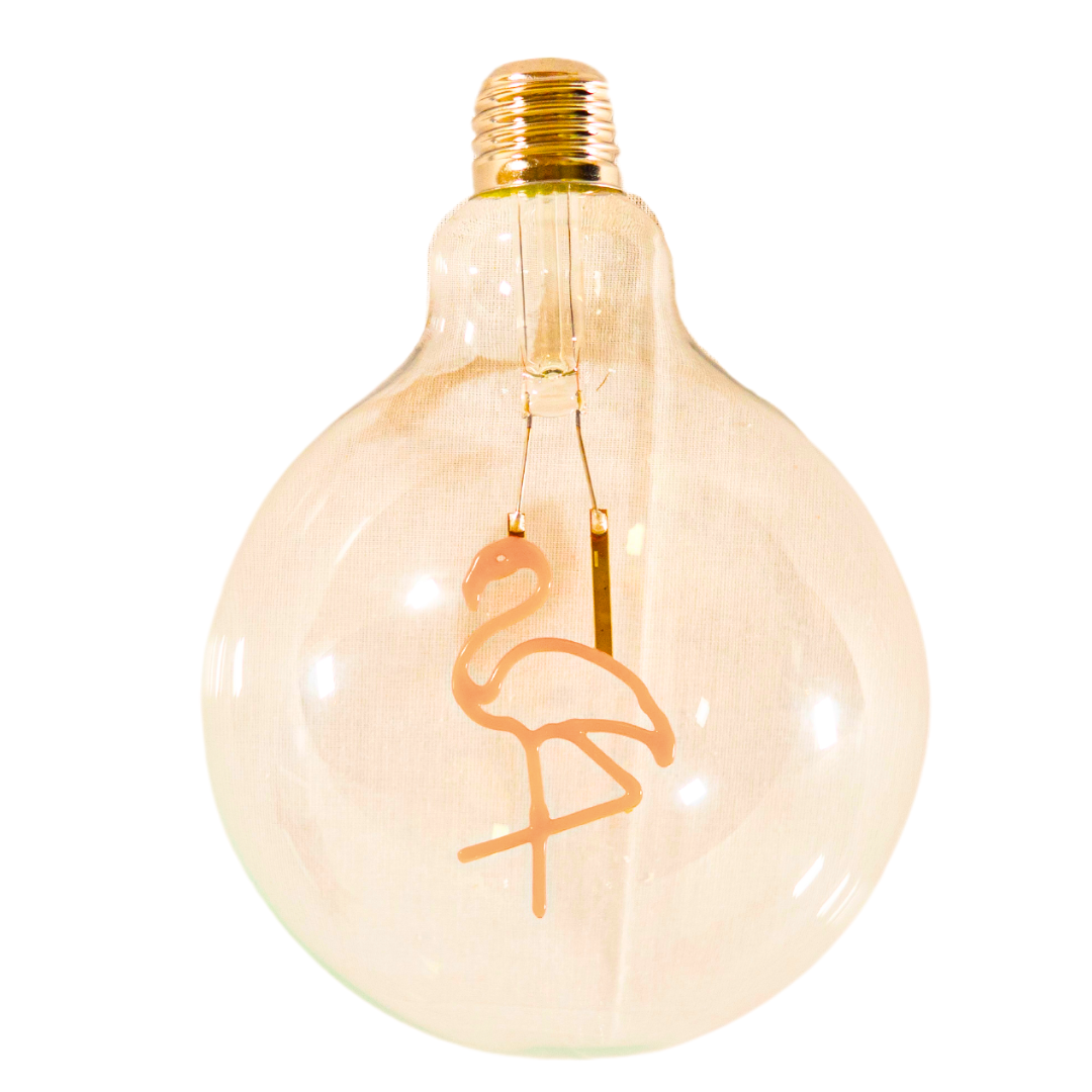 Stellar Lighting Retro Edison Light Bulb G125 Flamingo Pink LED E27 3W ...